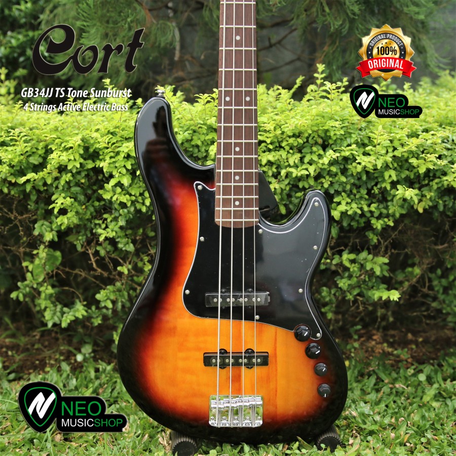 Cort GB34JJ TS Tone Sunburst 4 Strings Active Electric Bass – Neo Music