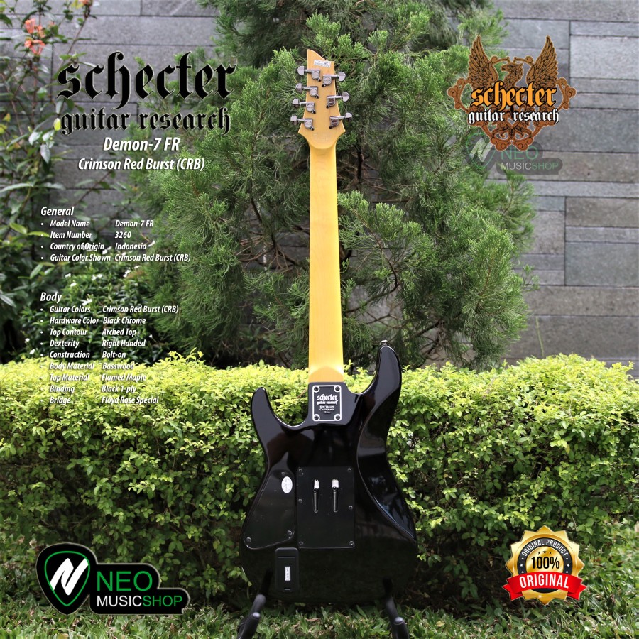 Schecter Demon-7 FR CRB 7 String Guitar with Floyd Rose Special – Neo Music