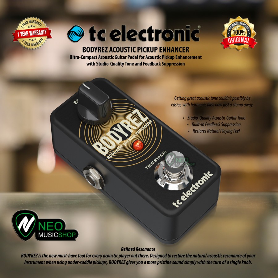 TC ELECTRONIC BODYREZ ACOUSTIC PICKUP ENHANCER Acoustic Guitar Pedal ...
