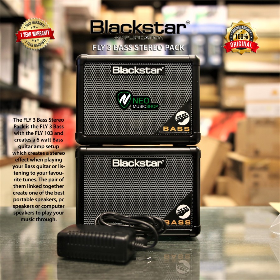 Blackstar FLY 3 BASS STEREO PACK 3″ 6w Speaker – Neo Music